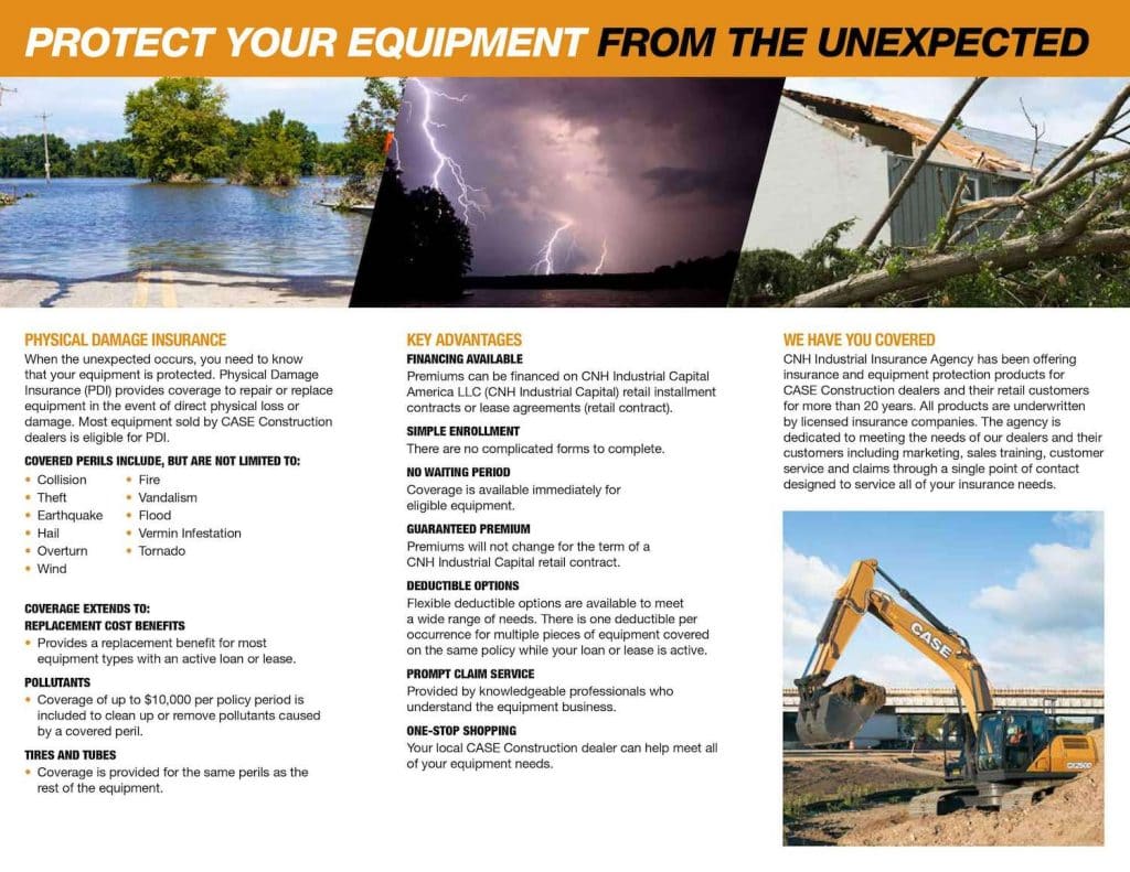 Physical Damage Insurance | Machine Damage Protection | Sonsray Machinery